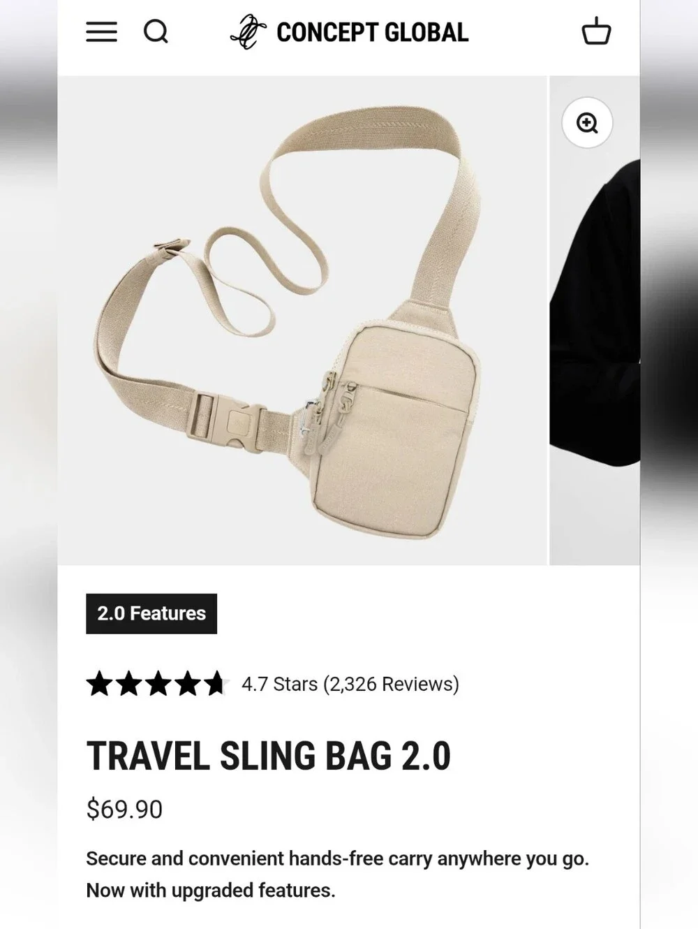 Concept Global | Bags | Concept Global Secure Travel Sling Bag 2 | Poshmark
